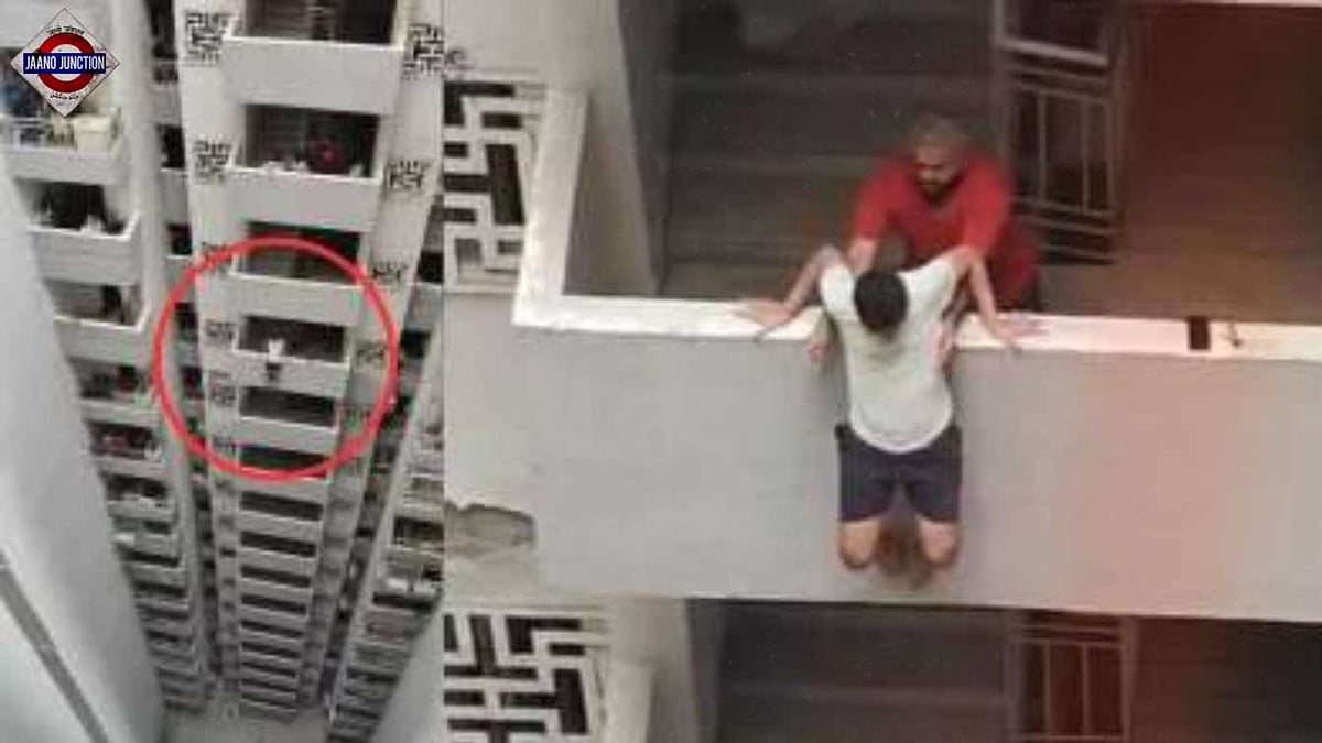 Man tries to jump from 14th floor of Noida building, saved by residents