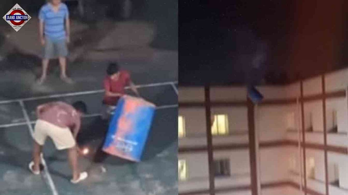 IIT Dhanbad students launch dustbin in the air with Diwali rocket ...