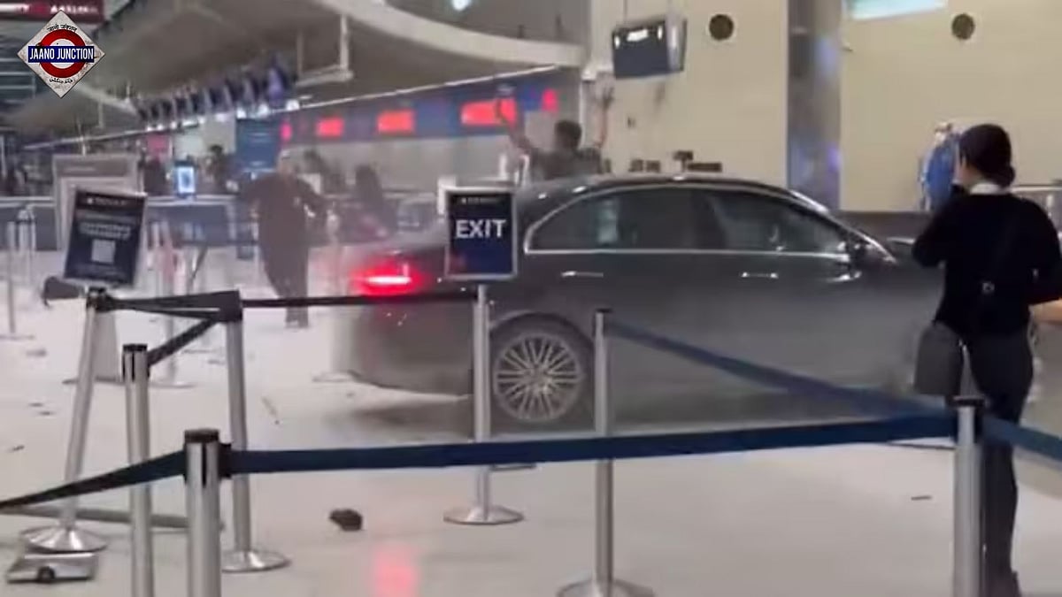 Speeding Mercedes crashes into airport terminal in Detroit, 6 hurt