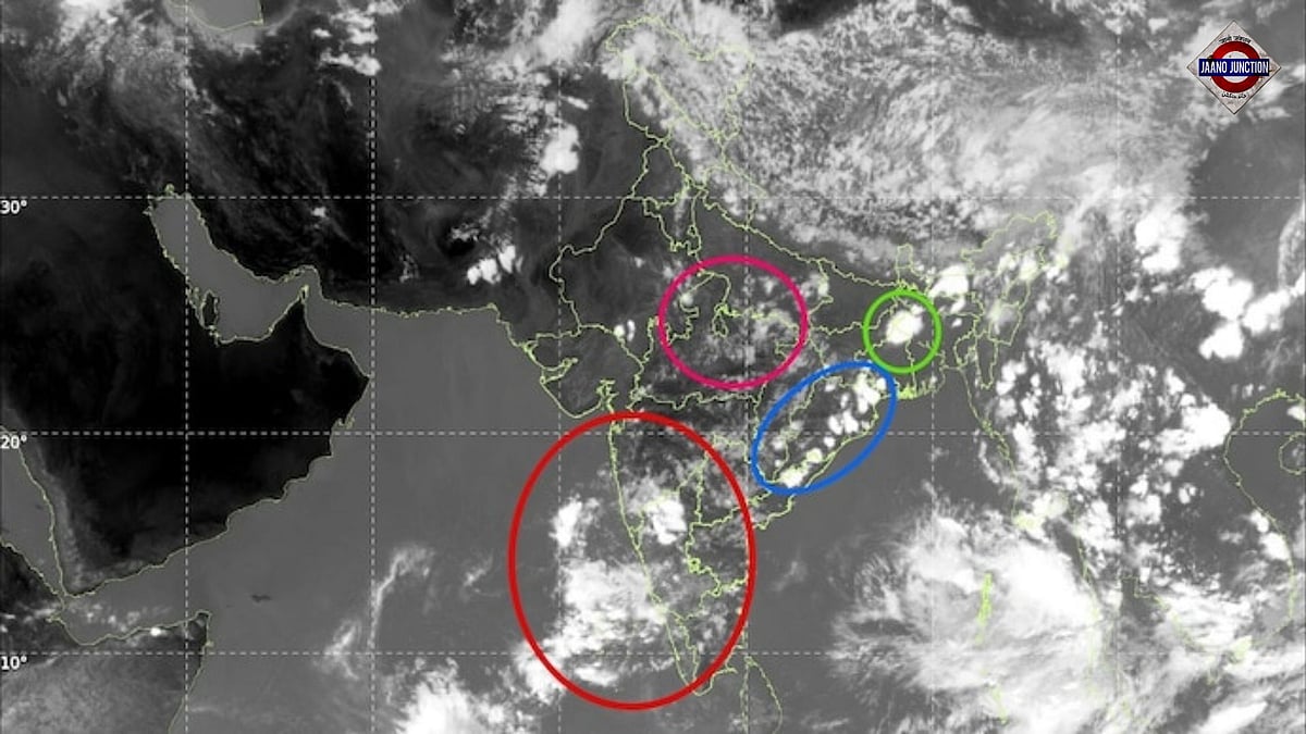 Massive rain clouds seen over India from space as southwest monsoon ...