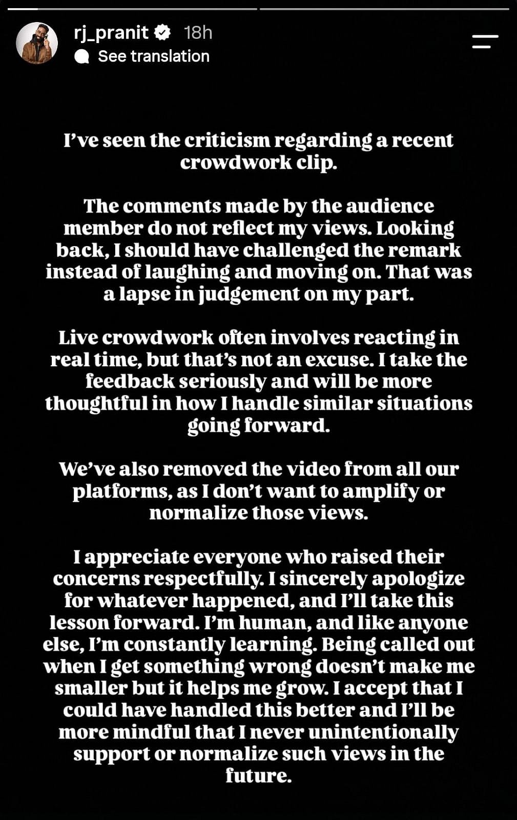 Pranit More Says Sorry After ‘Derogatory’ Show Clip Triggers Backlash ...
