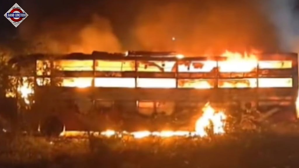Rajasthan: 8 killed, 22 injured as bus rams truck, catches fire in Dausa