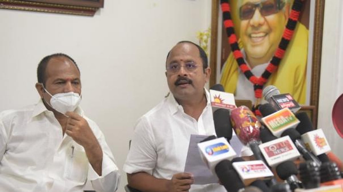 DMK MLA AP Nandhakumar allegations on corona scam