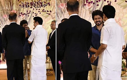CM MK Stalin and Actor Vijay at Kalpathi Agoram's Daughter's Wedding ...