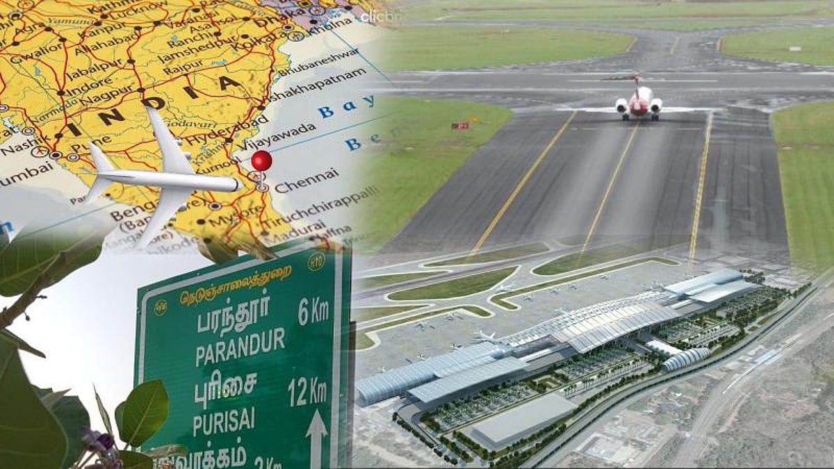 What is the reason for setting up a new airport at Parandur