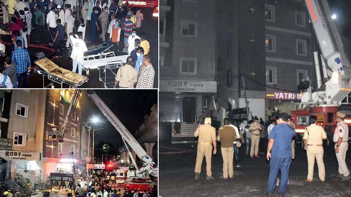 8 of died in e bike showroom fire accident at telangana Secunderabad