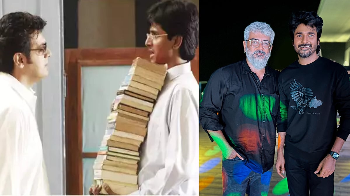 actor sivakarthikeyan meets actor ajith kumar pictures goes on viral