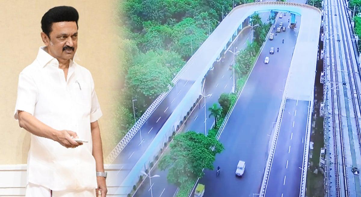 CM MK Stalin opend Inauguration of U Bridge in Chennai Indira Nagar ...