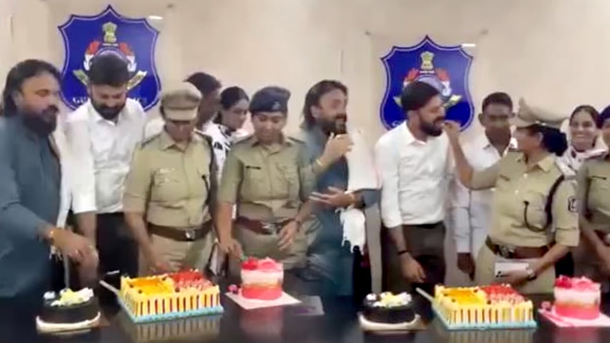 Viral video of BJP leader cutting cake in police station puts Ahmedabad ...