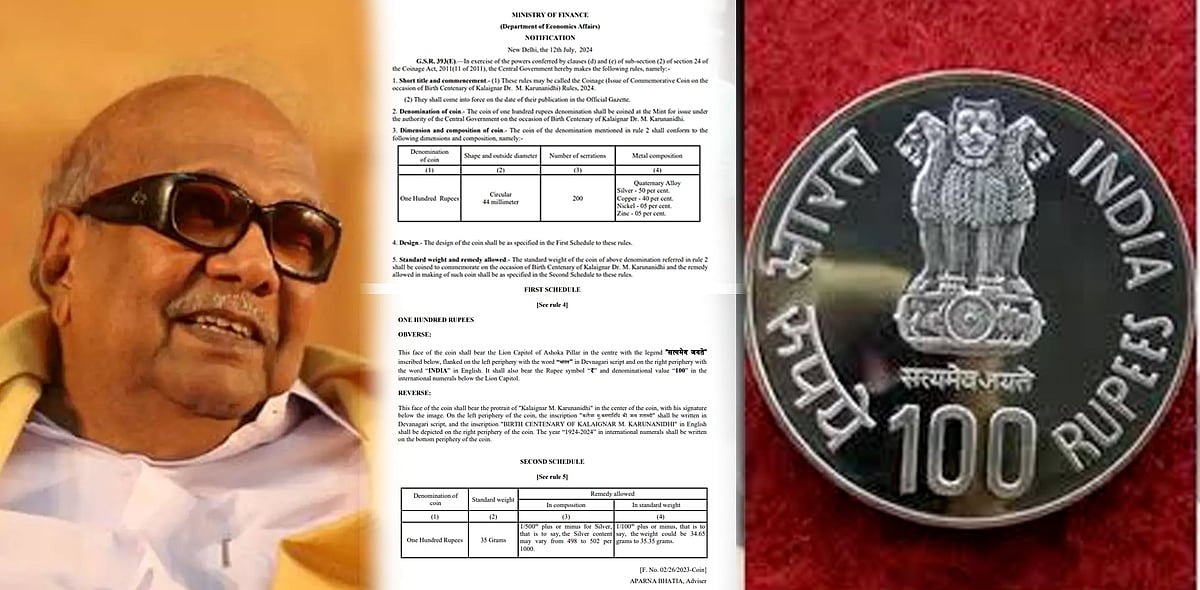 The Union Government Gazette has announced the release of 100 rupees ...