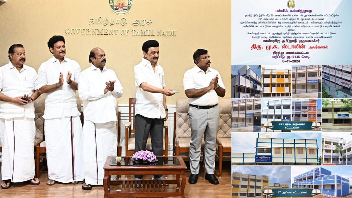 Chief Minister MK Stalin inaugurated school classrooms and hostel ...