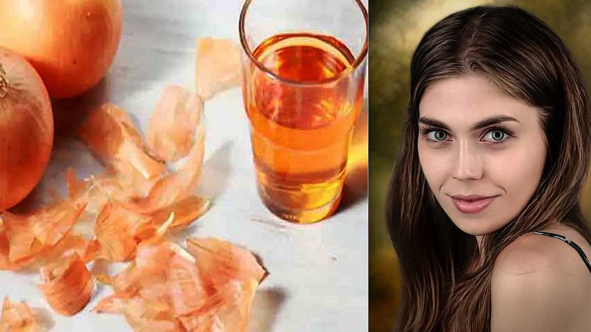 Onion skin tea that adds color and beauty to the skin!