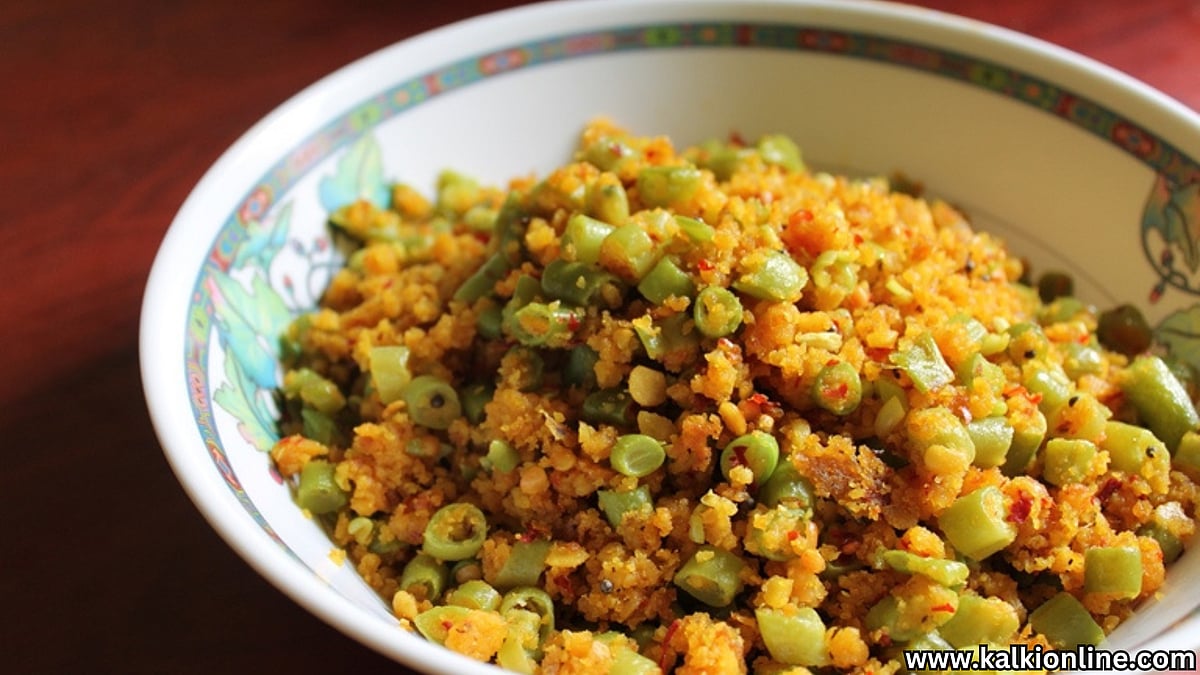 Beans Paruppu Usili Recipe in tamil