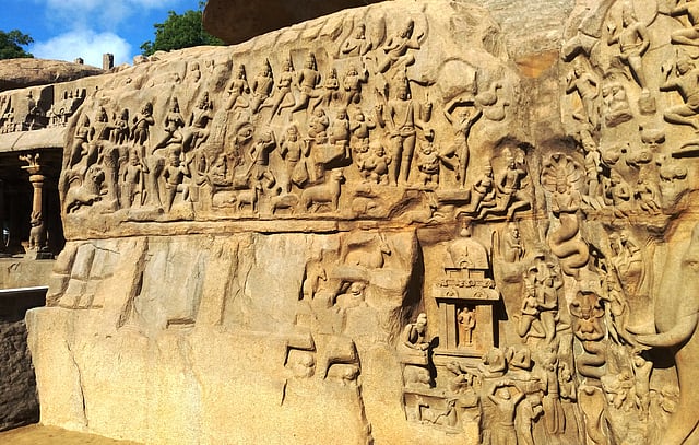 Stunning Pallava's Arjunan Tapasu Sculpture வியப்பில் ஆழ்த்தும் பல்லவர் ...