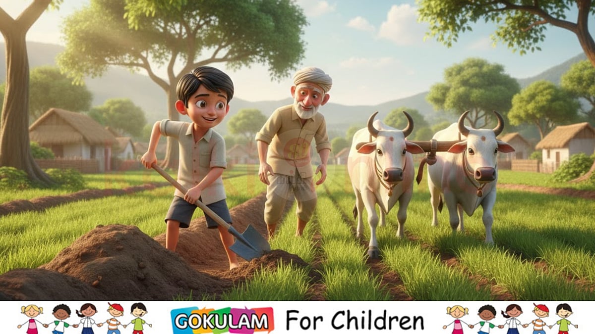 Bullock lost ; Lesson learnt! story for children