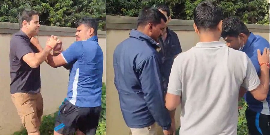 ಅಪಾರ್ಟ್ ಮೆಂಟ್ ನಲ್ಲಿ ಪಿಎಸ್ಐ ಗಲಾಟೆ, ನಿವಾಸಿಗಳ ಮೇಲೆ ಹಲ್ಲೆ; ವಿಡಿಯೋ ವೈರಲ್