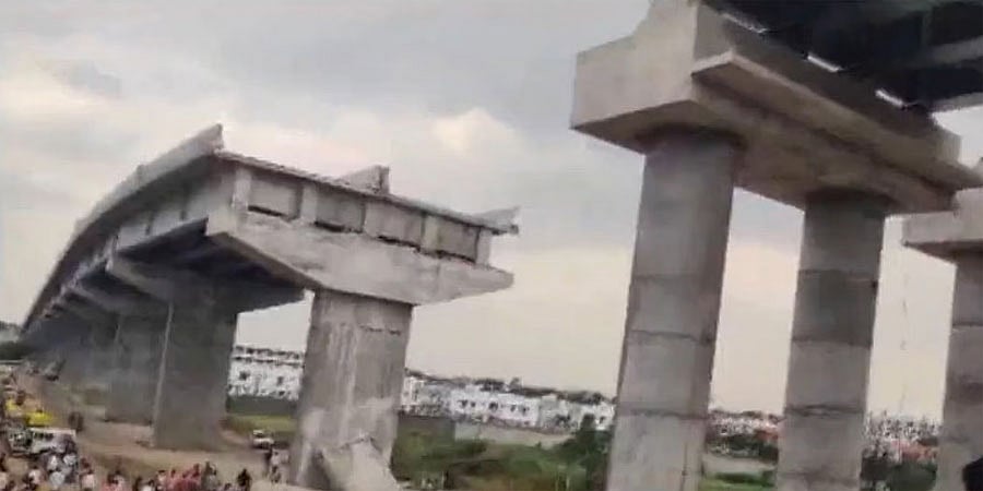 ಗುಜರಾತ್: ನಿರ್ಮಾಣ ಹಂತದ ಸೇತುವೆ ಕುಸಿತ; ಓರ್ವ ಆಟೋ ಚಾಲಕ ಸಾವು