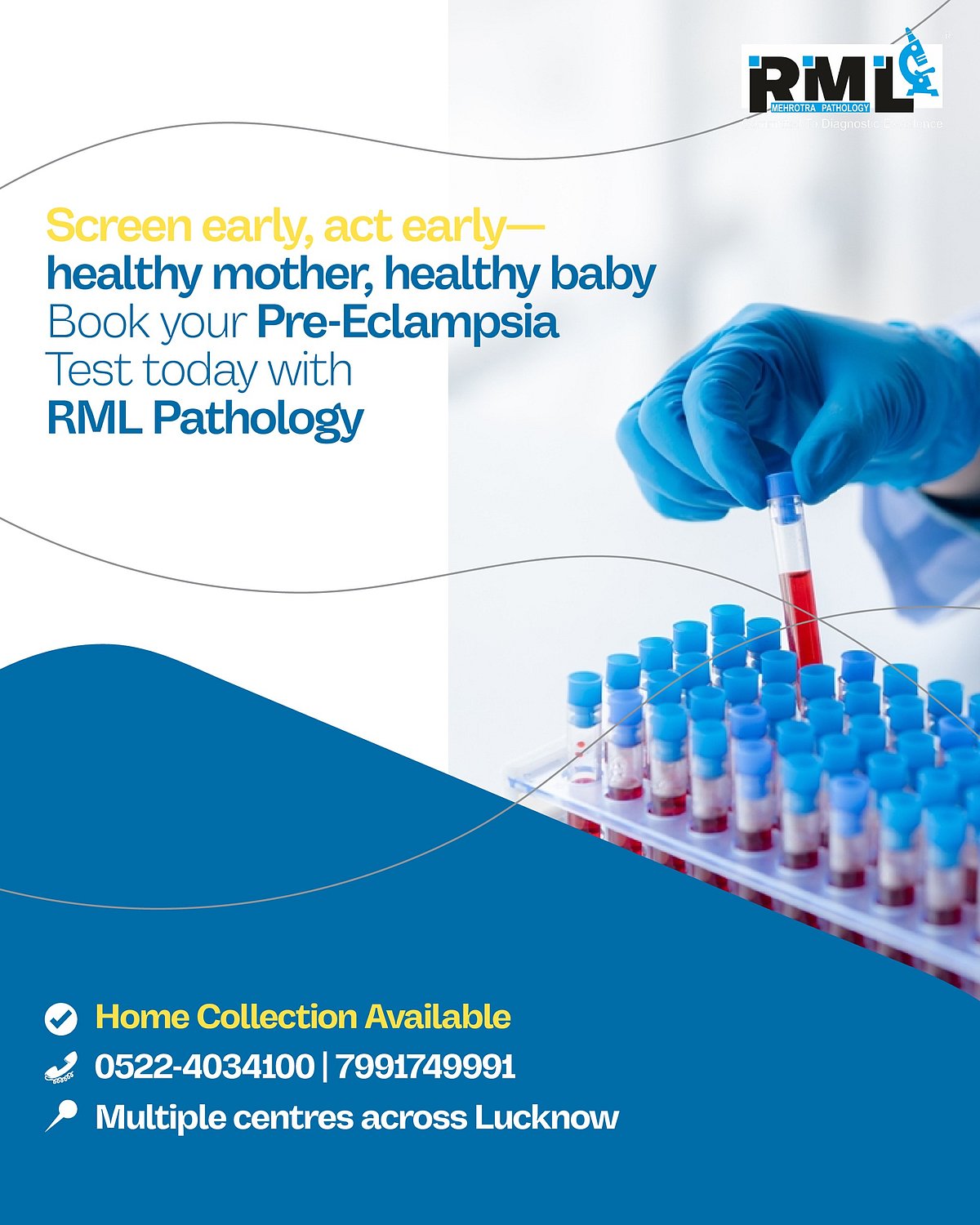Advanced maternal care with early detection of Pre-Eclampsia now in Lucknow at RML Pathology