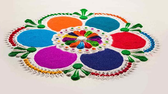 Pasta, Garam Masala & more: Here's how to make a festive rangoli with ...