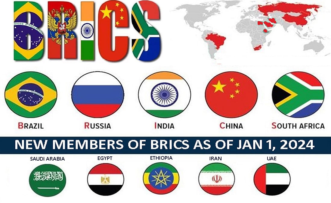 Five nations become full members of BRICS