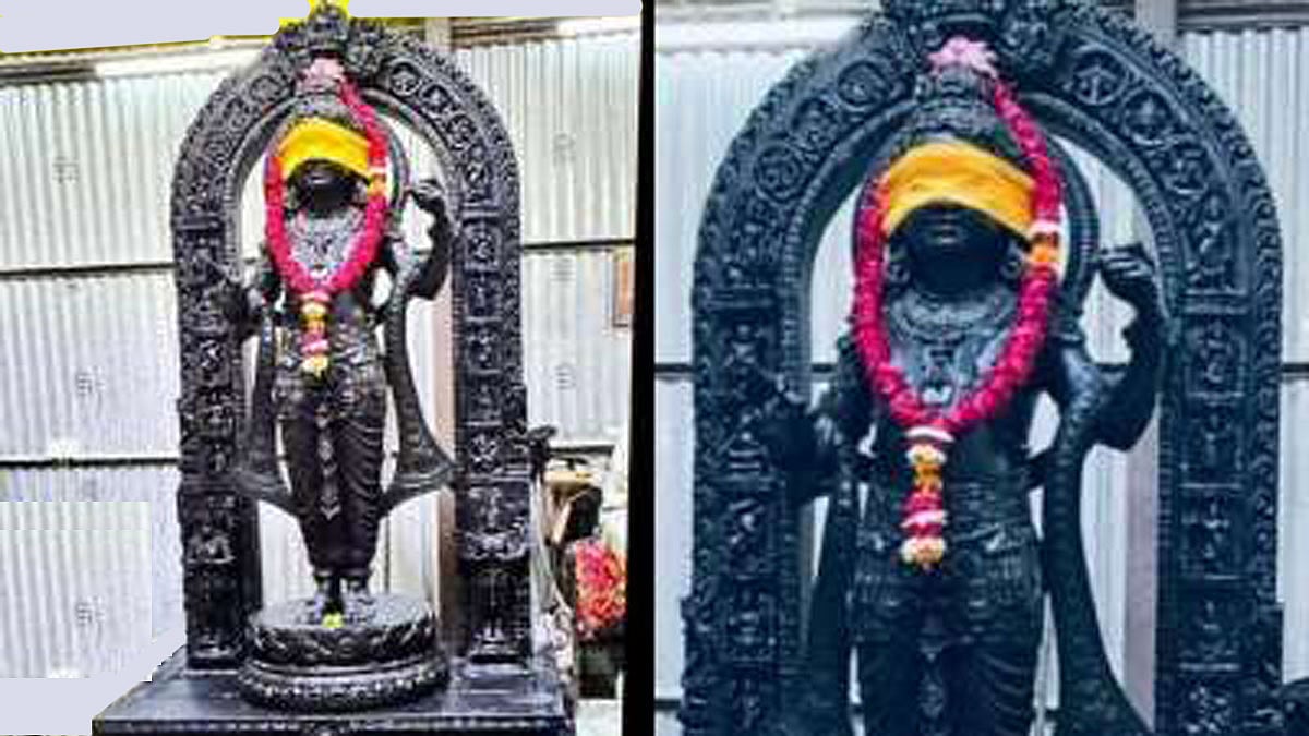 First look of Ram Lalla's idol inside Ayodhya temple revealed