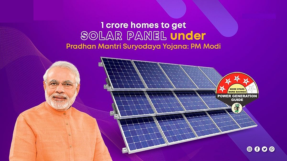 Over 1 crore households registered under rooftop solar scheme for free ...