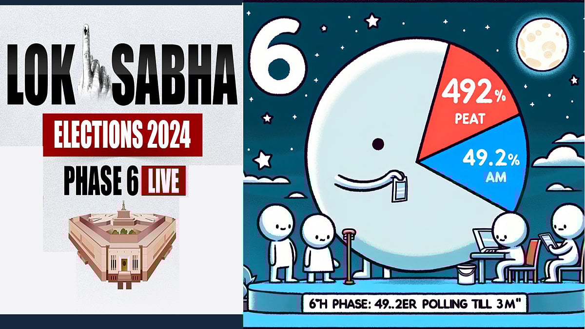 6th phase: 49.20 per cent polling till 3 am