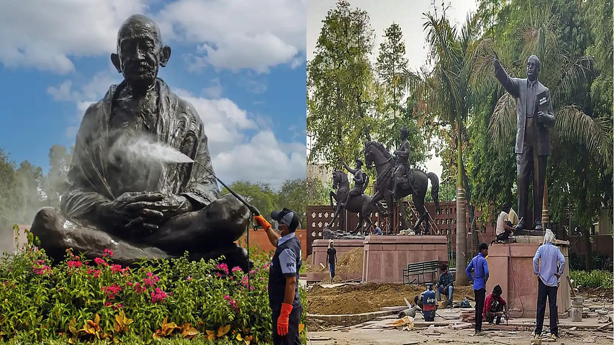 Gandhi, Ambedkar, Shivaji statues relocated in Parliament to ensure ...