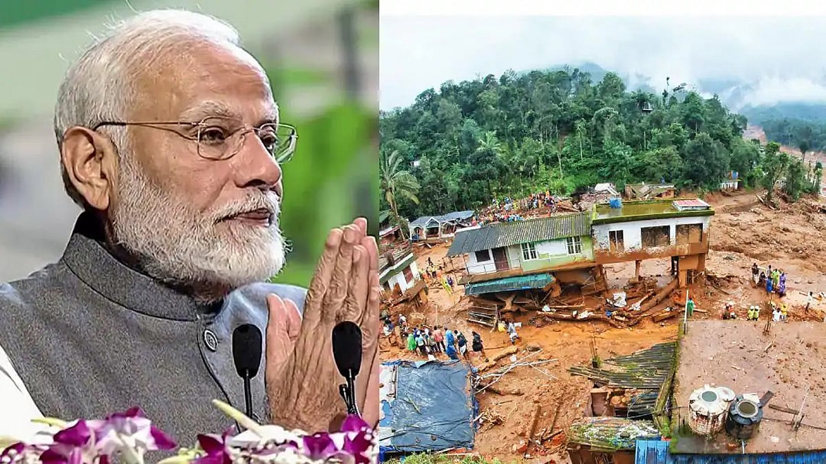 PM Modi visits disaster-hit Chooralmala in Wayanad