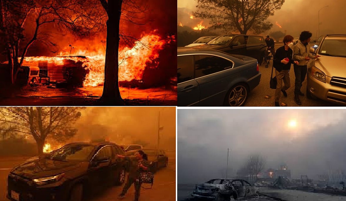 99150 Harrowing escapes from Los Angeles wildfires were made by foot ...