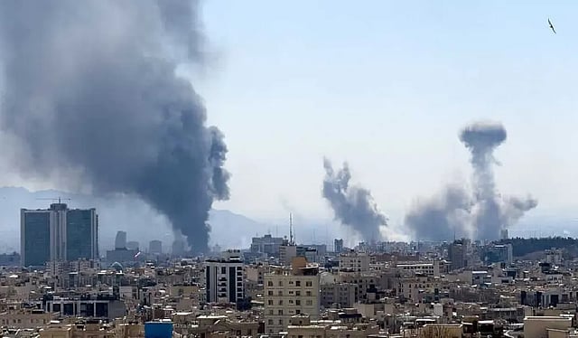 Fire, smoke seen inside US Embassy compound in Kuwait after attack by Iran