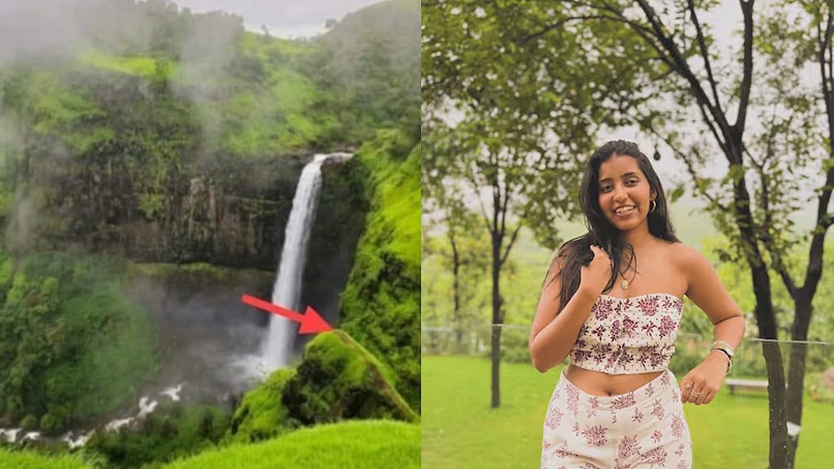 വ്ലോഗർ ആൻവി കാംദാർ വീണ കുംഭെ വെള്ളച്ചാട്ടം ഏറെ അപകടം പിടിച്ചത്: മാൻഗാവ് ...