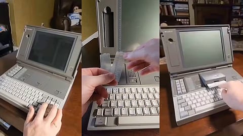 1986 ലെ ഒരു ഒരു വിന്‍റേജ് സോണി ലാപ്‌ടോപ്പ്..!!! വീഡിയോ വൈറലാകുന്നു A ...