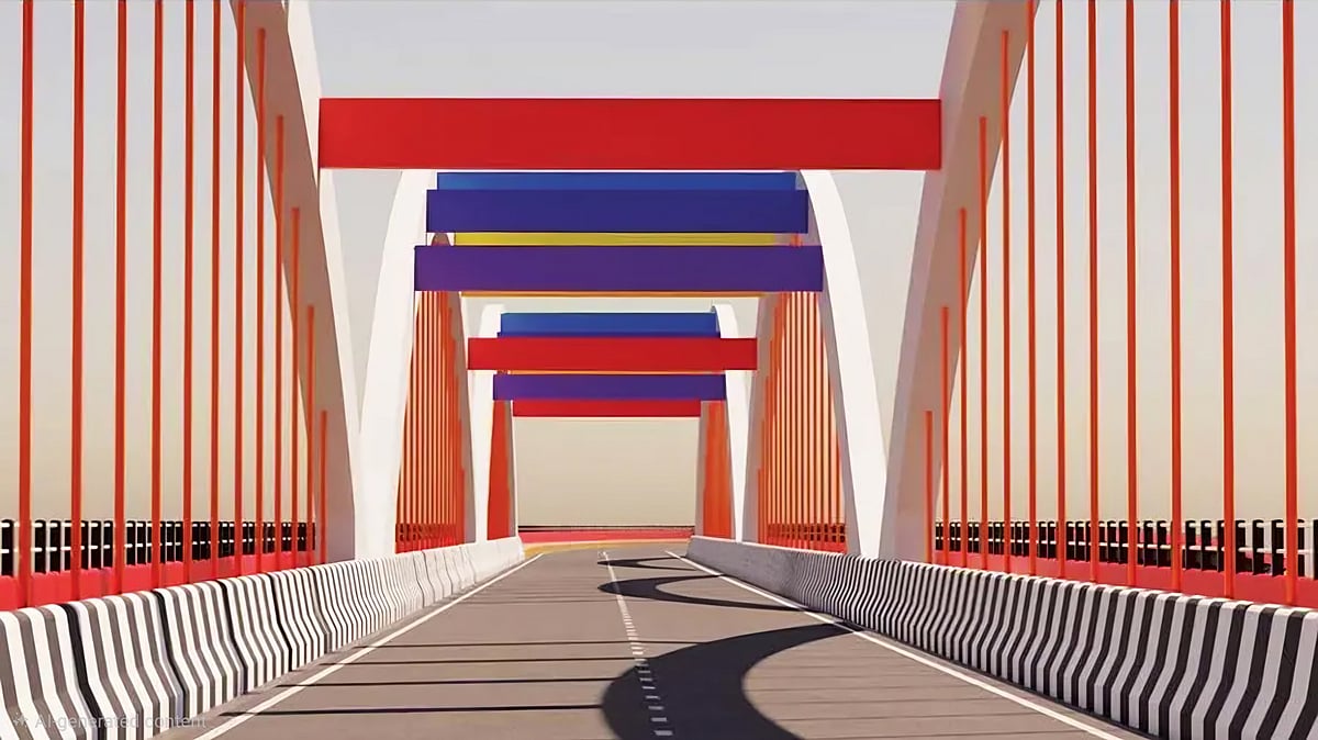 മഴവില്ലഴകിൽ പെരുമ്പളം പാലം | Video Perumbalam bridge set for inauguration