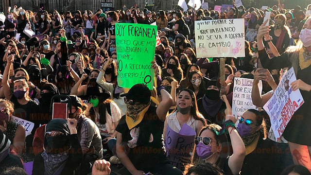 Contingentes y recomendaciones para la marcha del 8M en Morelia