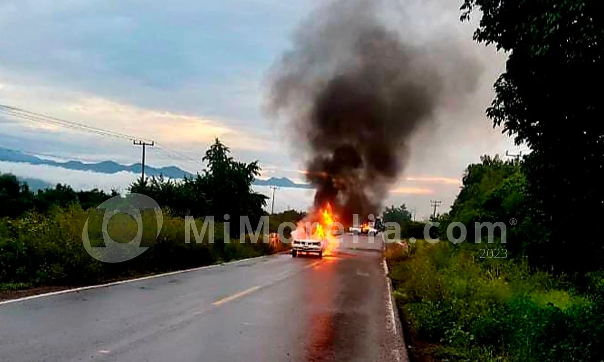 Amanece En Michoacán Con Quema De Vehículos En Carreteras