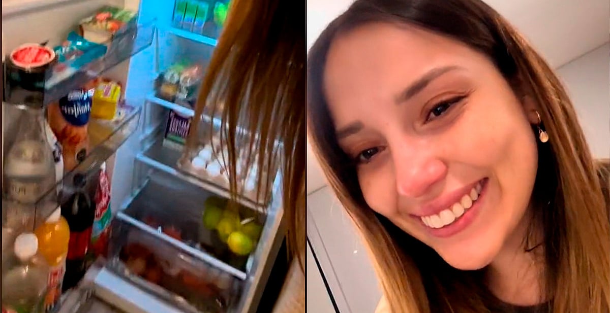 Joven celebra tener el refrigerador lleno y recibe críticas en redes ...