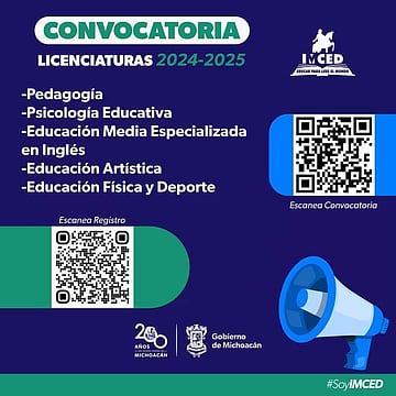 Abierta, convocatoria del IMCED para ciclo 2024-2025
