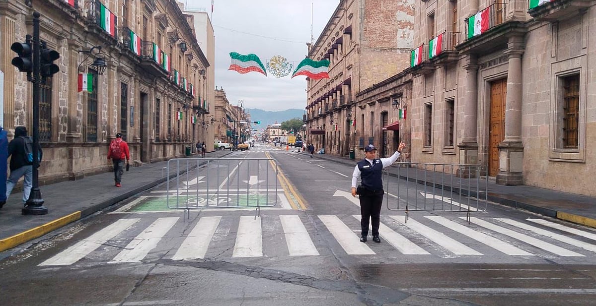 Alternativas viales en el Centro Histórico de Morelia por fiestas patrias