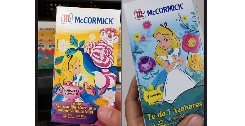 McCormick lanza tés de Alicia en el País de las Maravillas