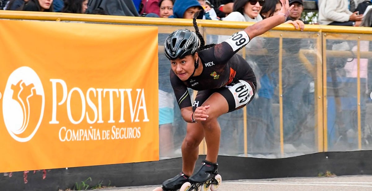 Patinadora michoacana conquista medallas de oro y bronce en Colombia