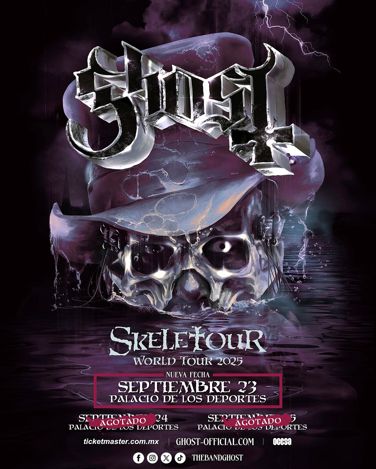 Ghost en México 2025: fechas, boletos y sede en CDMX