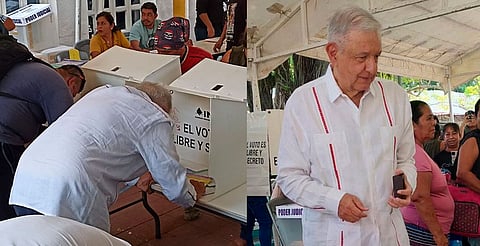López Obrador reaparece y vota en elección judicial, desde Chiapas