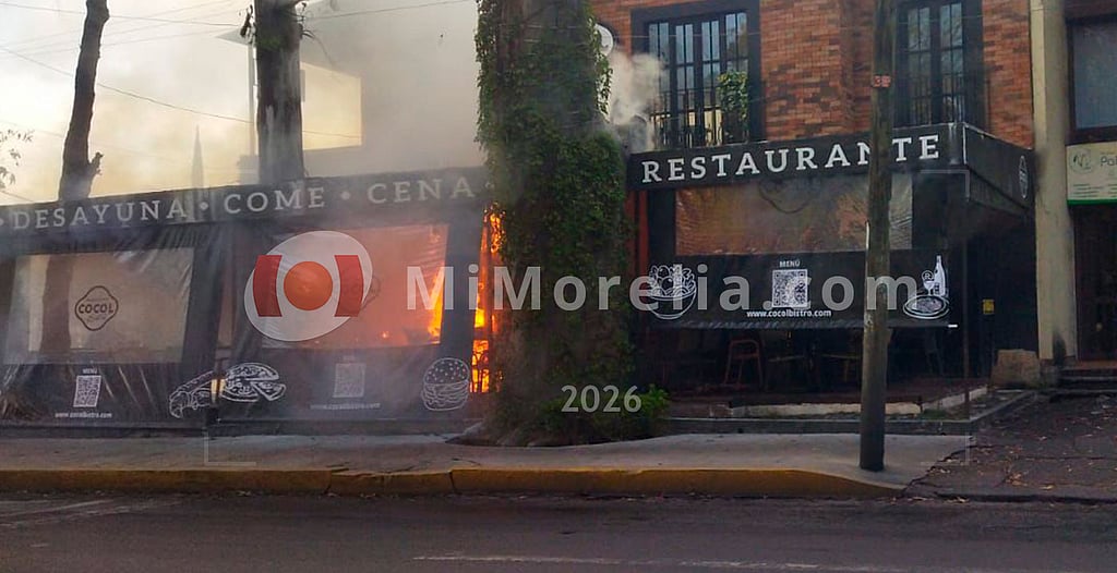 Fuga de gas provoca incendio en restaurante de Morelia