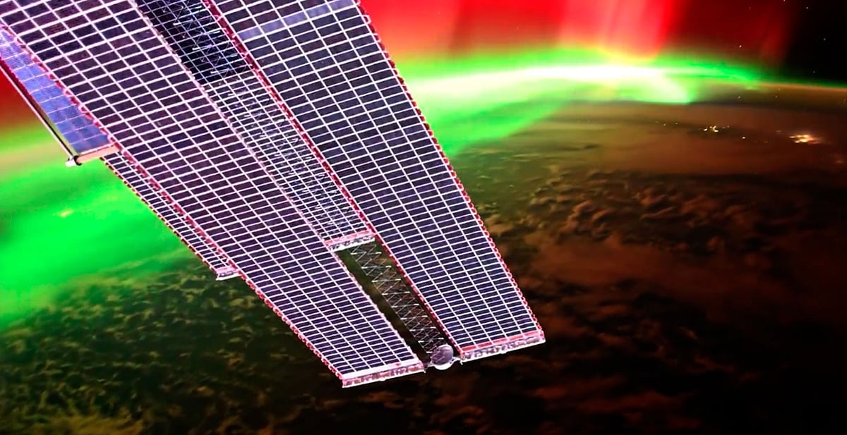 Aurora boreal desde la ISS: video impactante compartido por cosmonauta