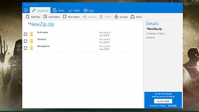 WinZip ya cuenta con su aplicación universal para Windows 10