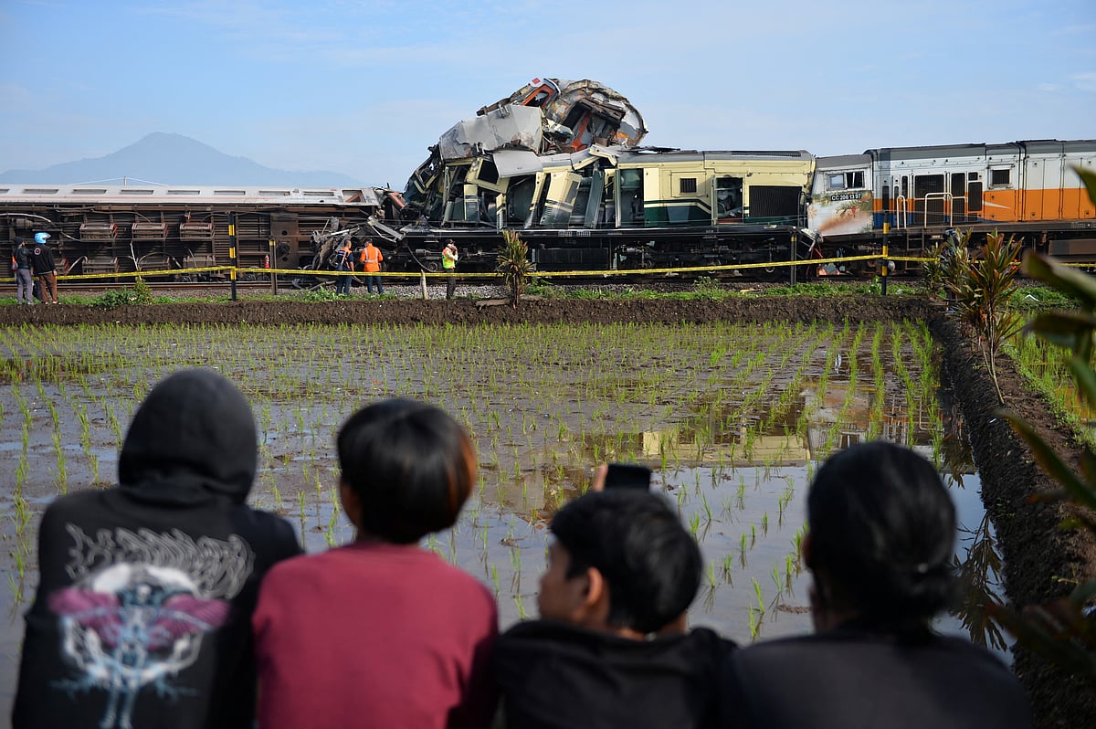 West Java train collision: rescue efforts underway