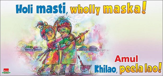 Amul posts ad, celebrates ‘wholly maska’ Holi