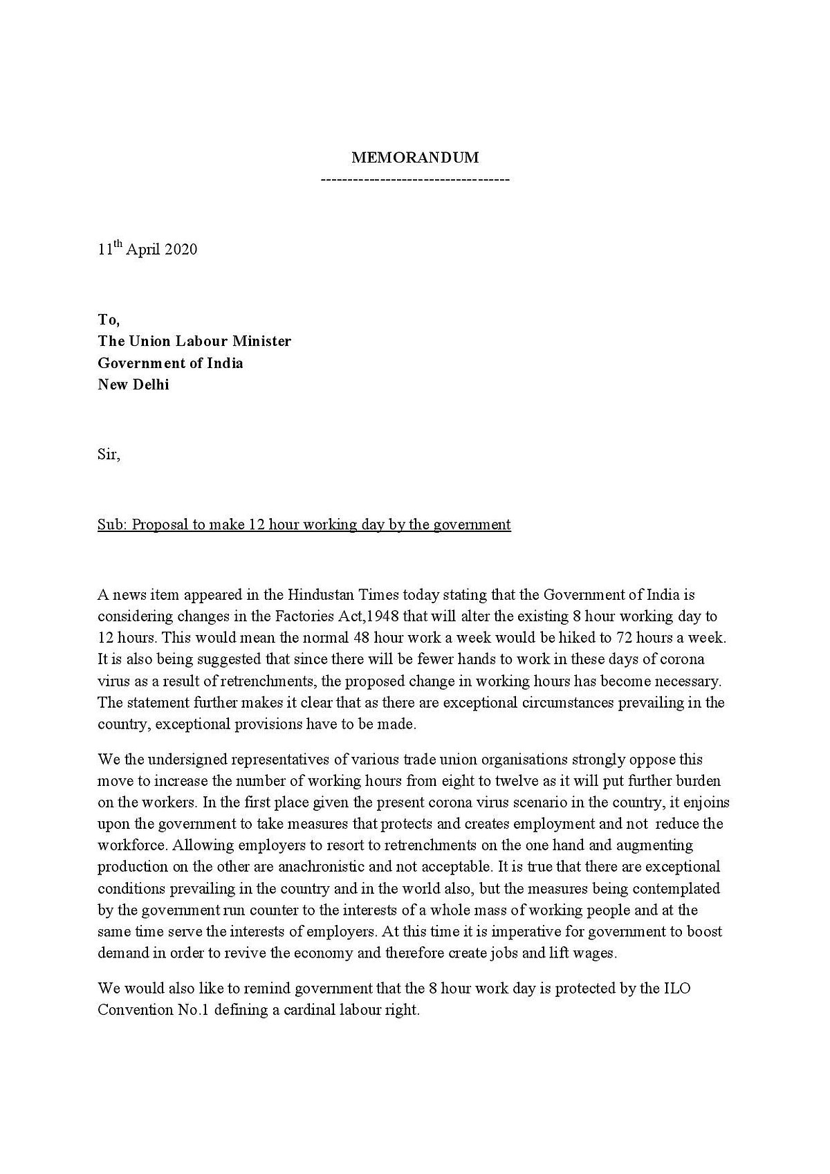 Trade Unions write to Centre, oppose Modi govt’s plans to raise working ...