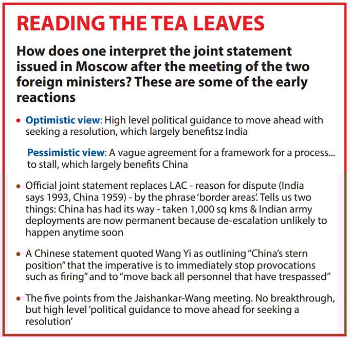 Moscow declaration refers to border areas, not LAC: Brinkmanship by ...